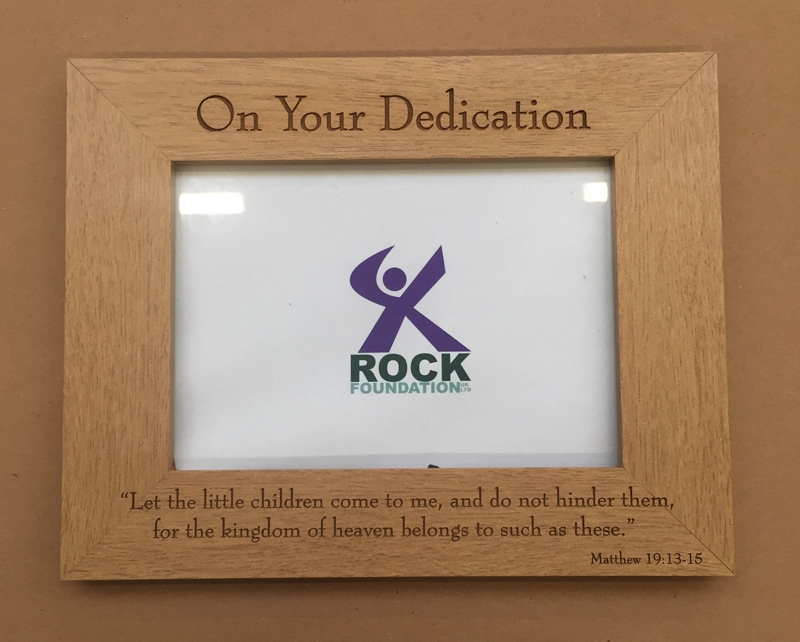 Rock Foundation Engraved Picture Frame – Dedication – Potters House Limited