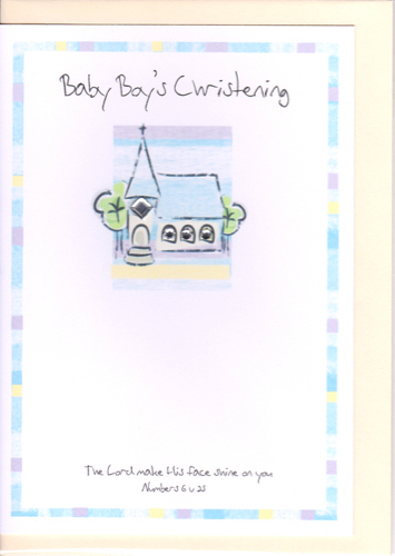 Potty Mouse Baby Boy’s Christening Greetings Card – Potters House Limited