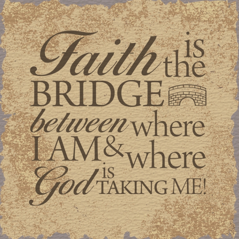 Stonelook Plaque Faith is Bridge – Potters House Limited