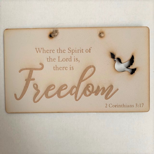 Freedom’ Cut Out Plaque – Potters House Limited