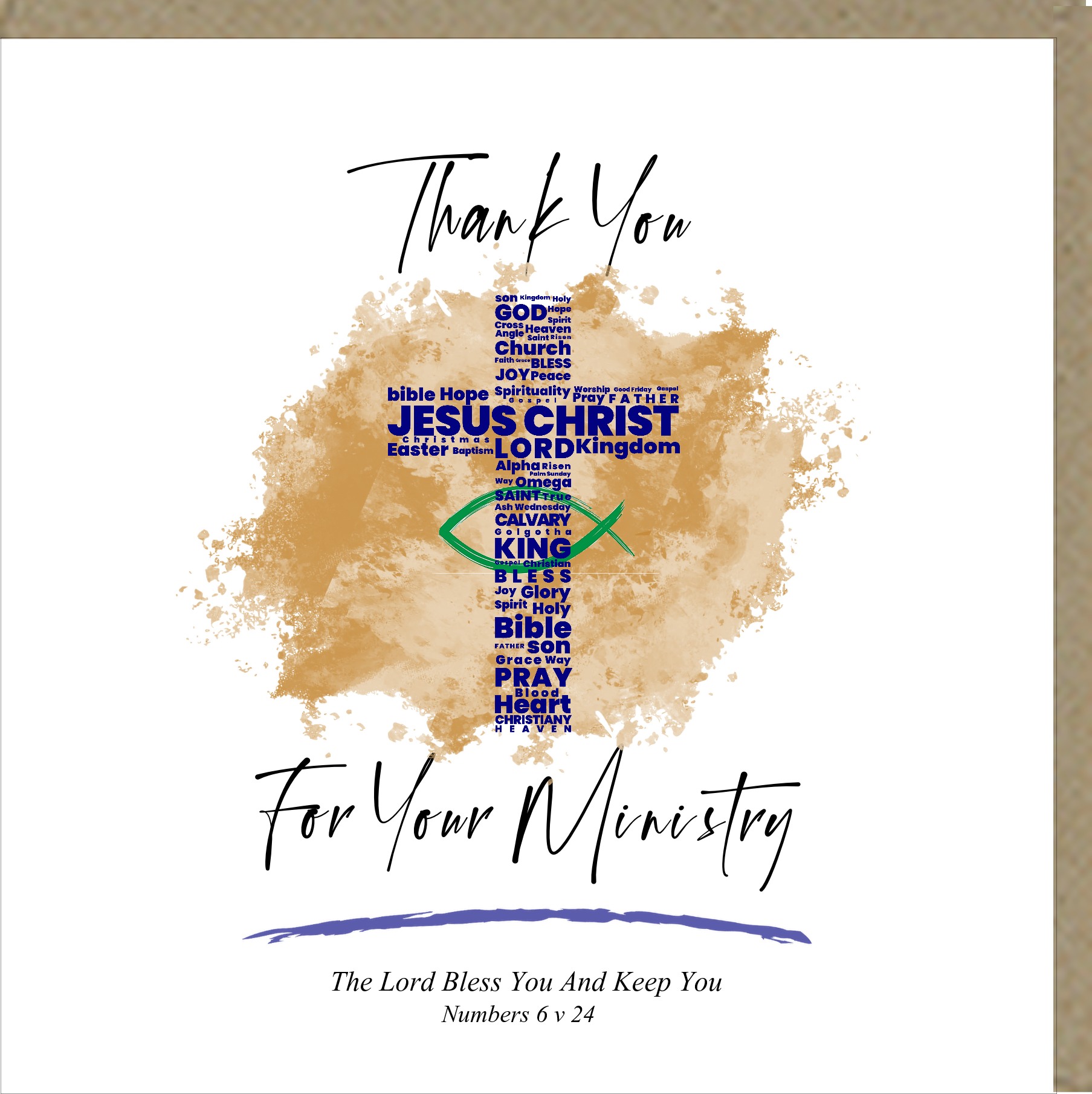 Thank You For Your Ministry Greetings Card – Potters House Limited