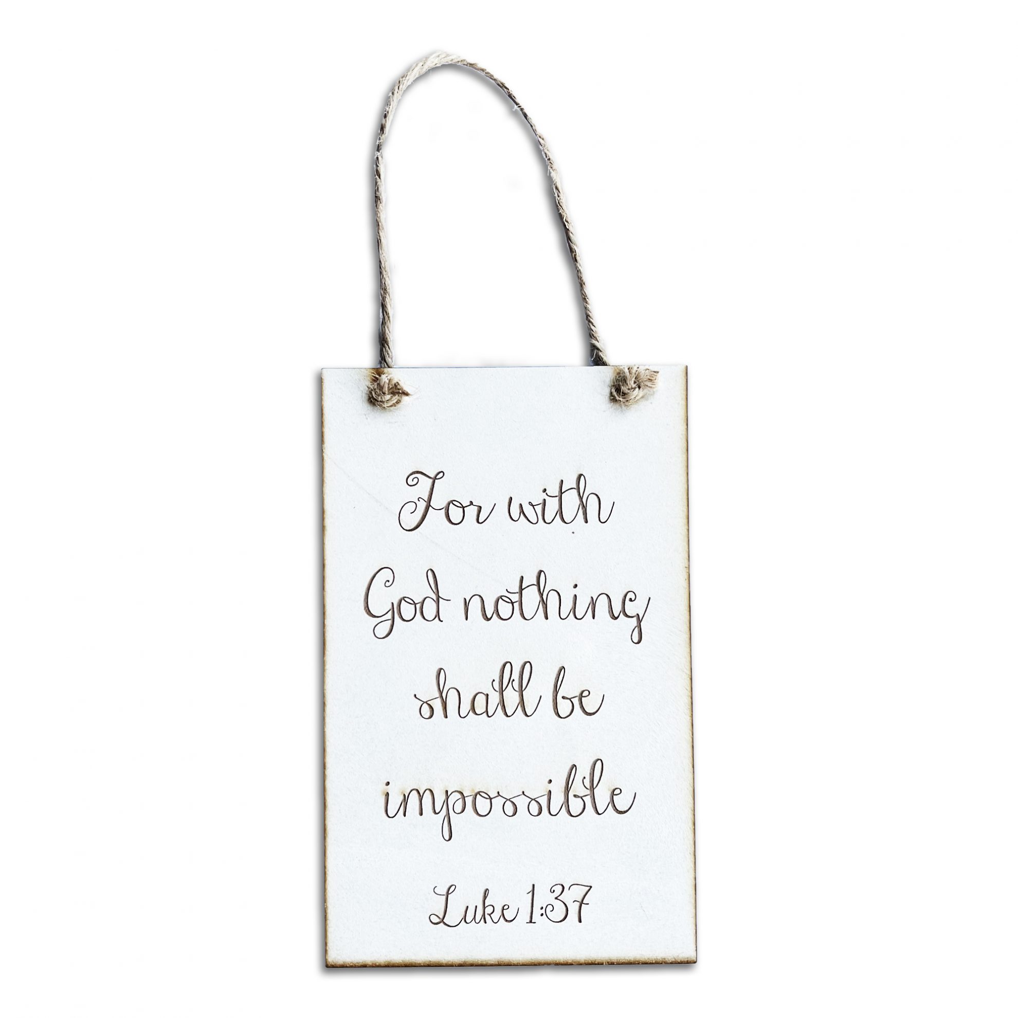 For With God Rectangle Plaque – Potters House Limited