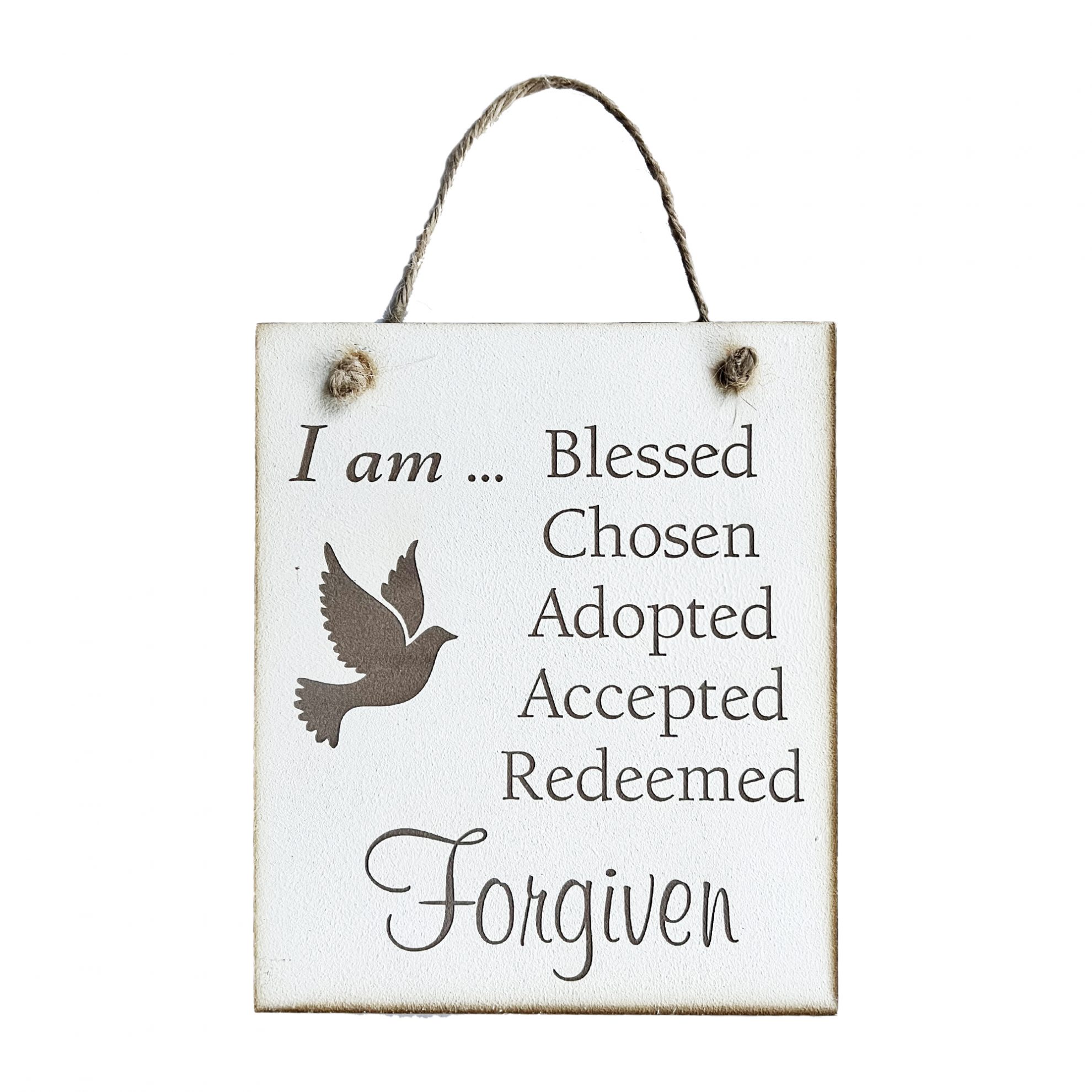 I Am Forgiven Square Plaque – Potters House Limited
