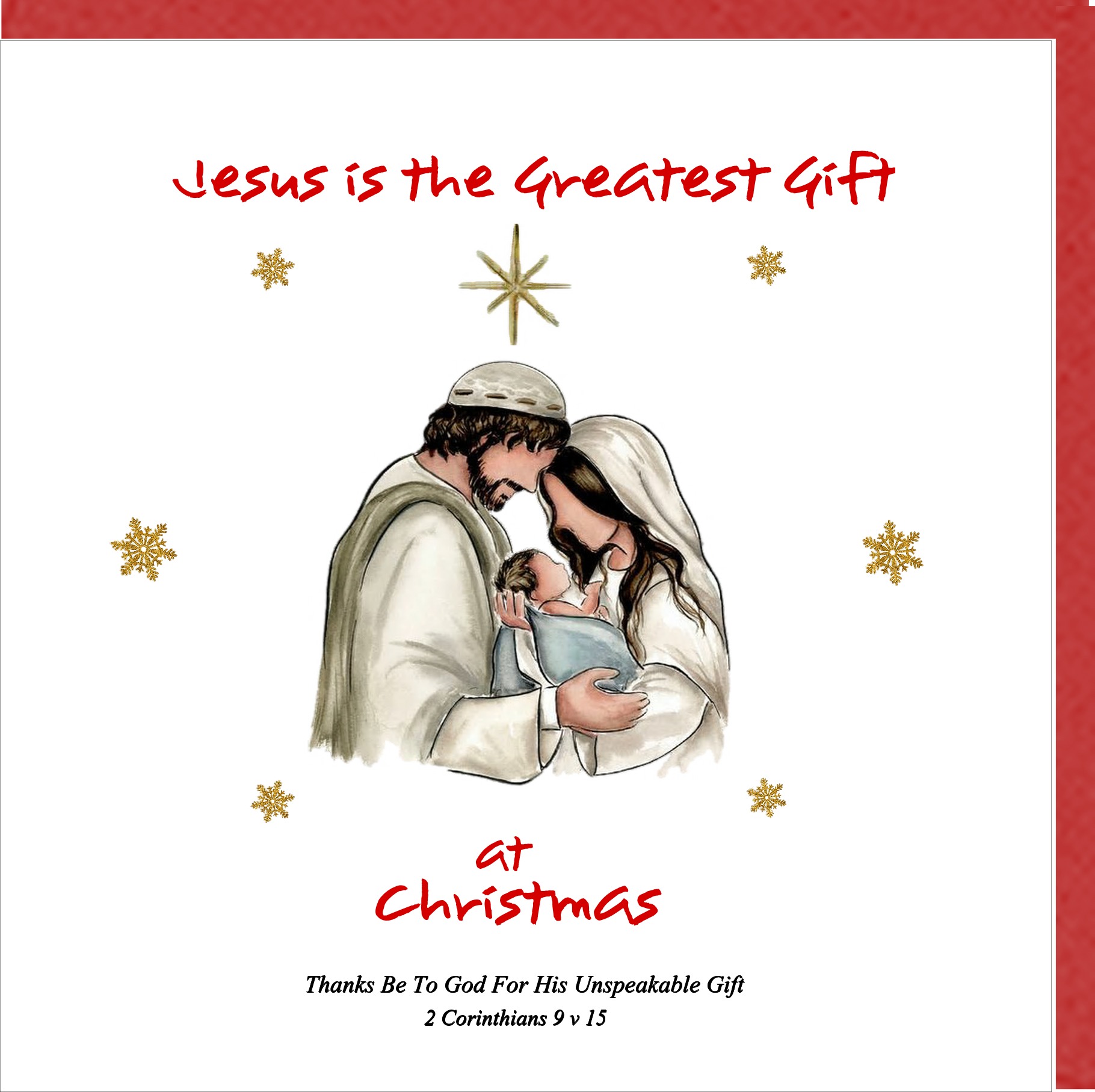 Jesus The Greatest Gift Greetings Card – Potters House Limited