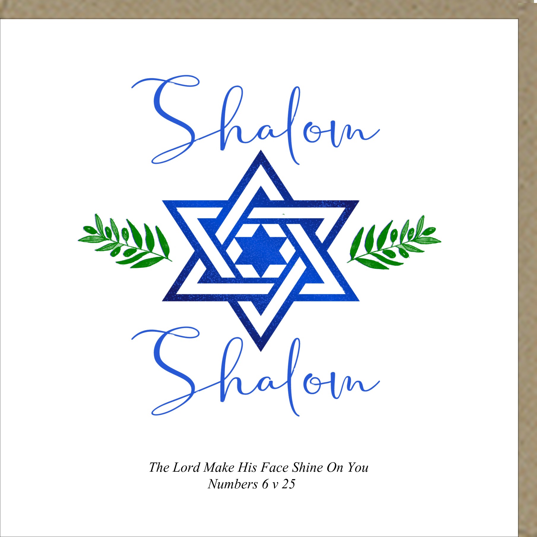 Shalom Shalom Greetings Card – Potters House Limited
