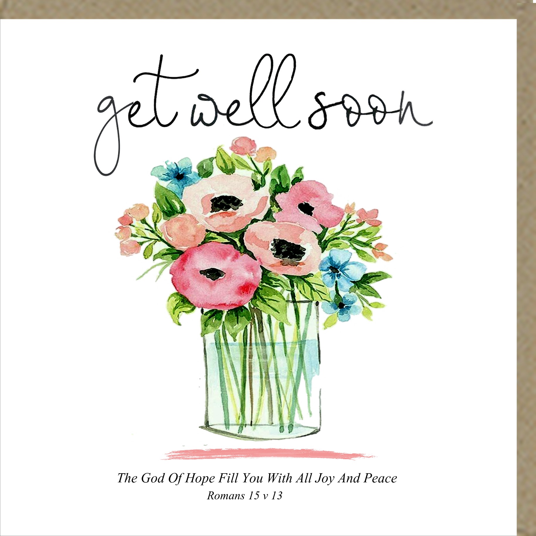 Get Well Soon – Greetings Card – Potters House Limited