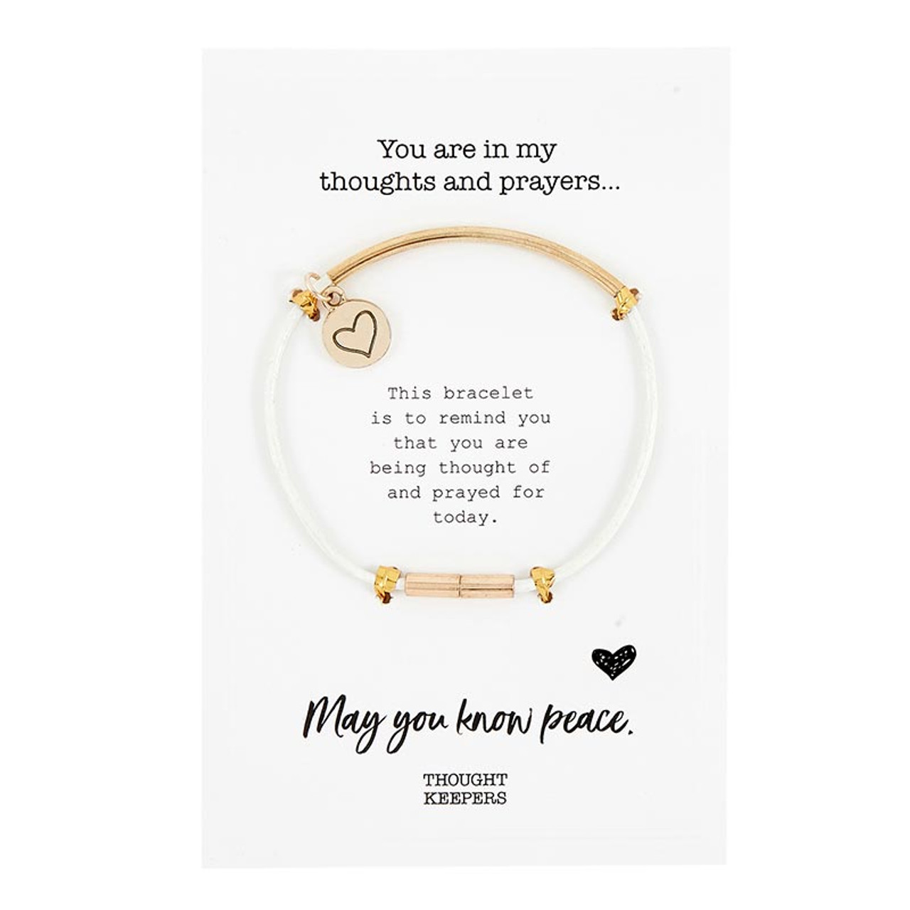 Thought Keepers Bracelet – White/Gold – Potters House Limited
