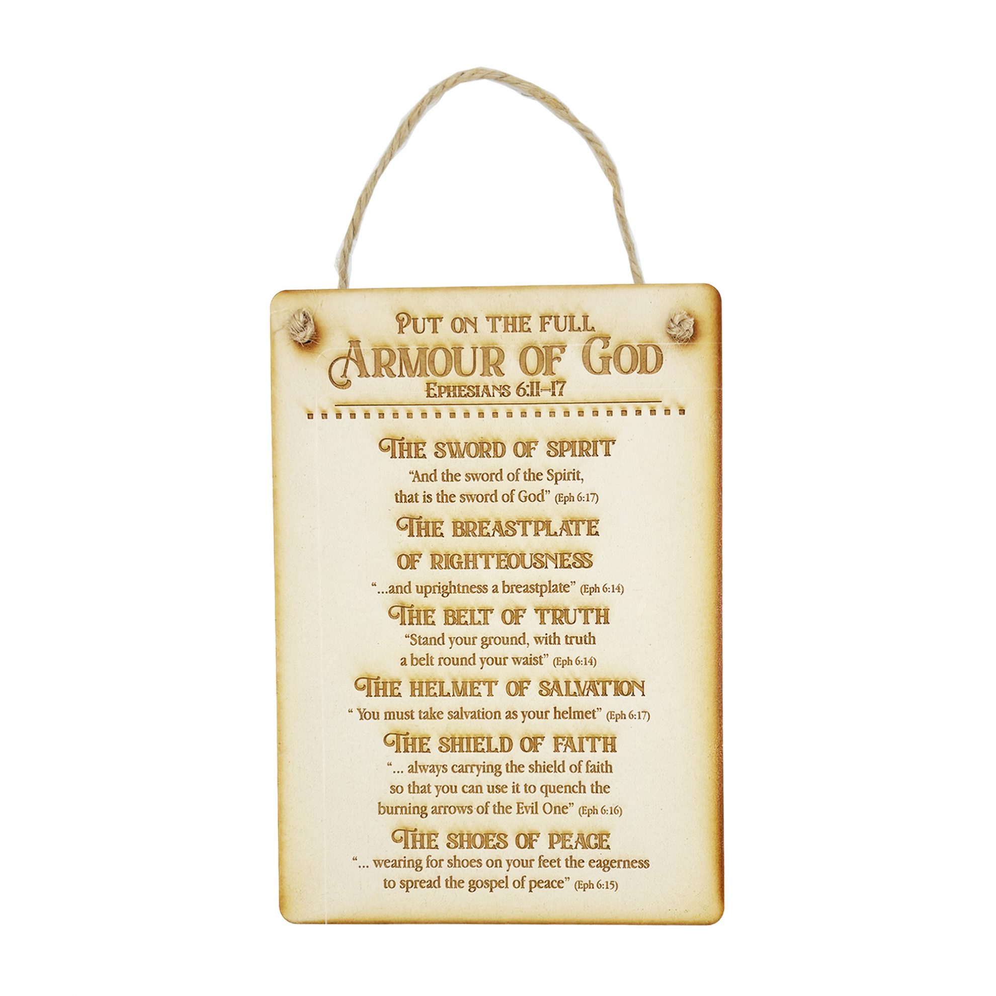 Armour Of God Rectangle Plaque – Potters House Limited