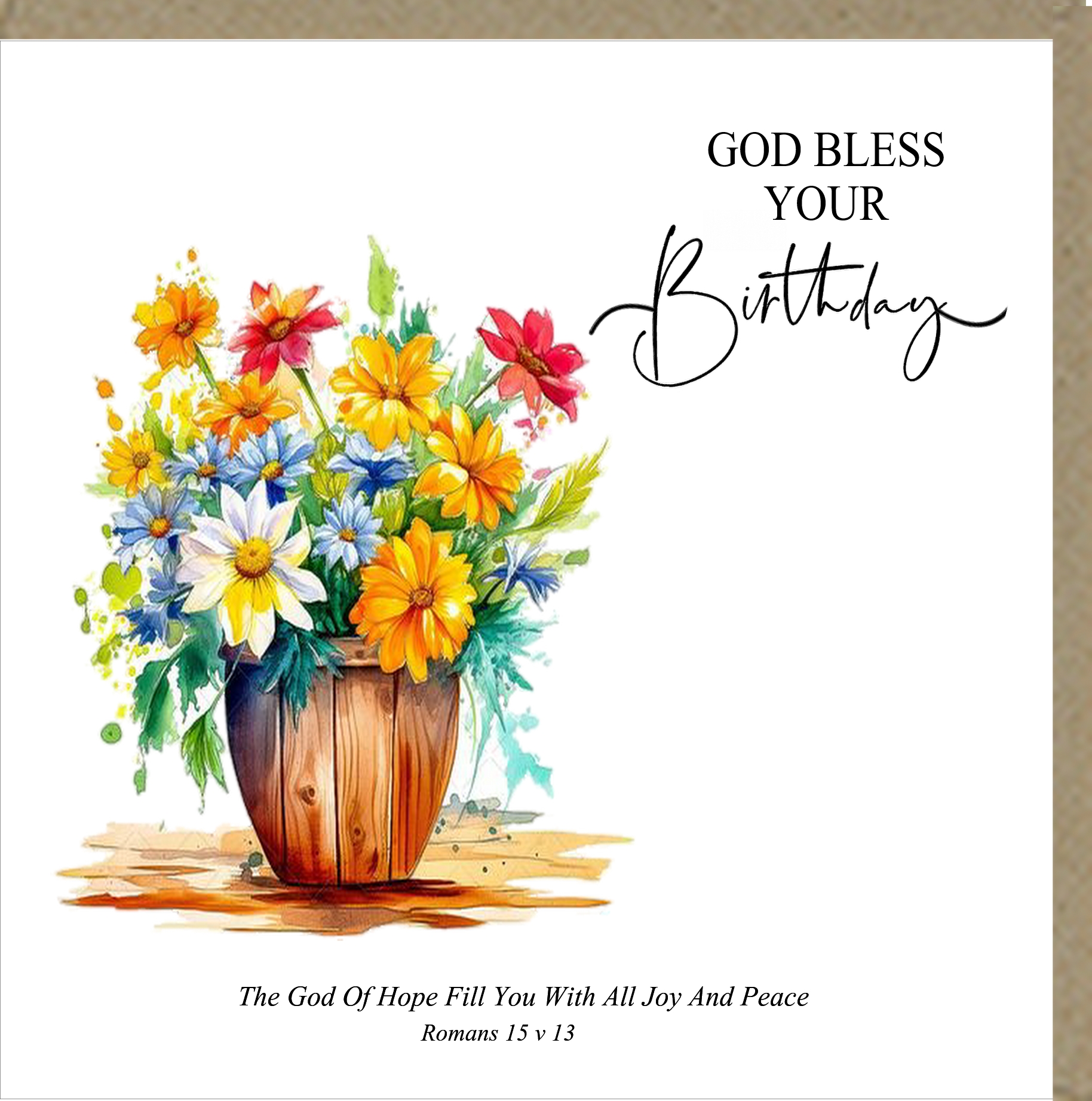 God Bless Your Birthday Greetings Card – Potters House Limited
