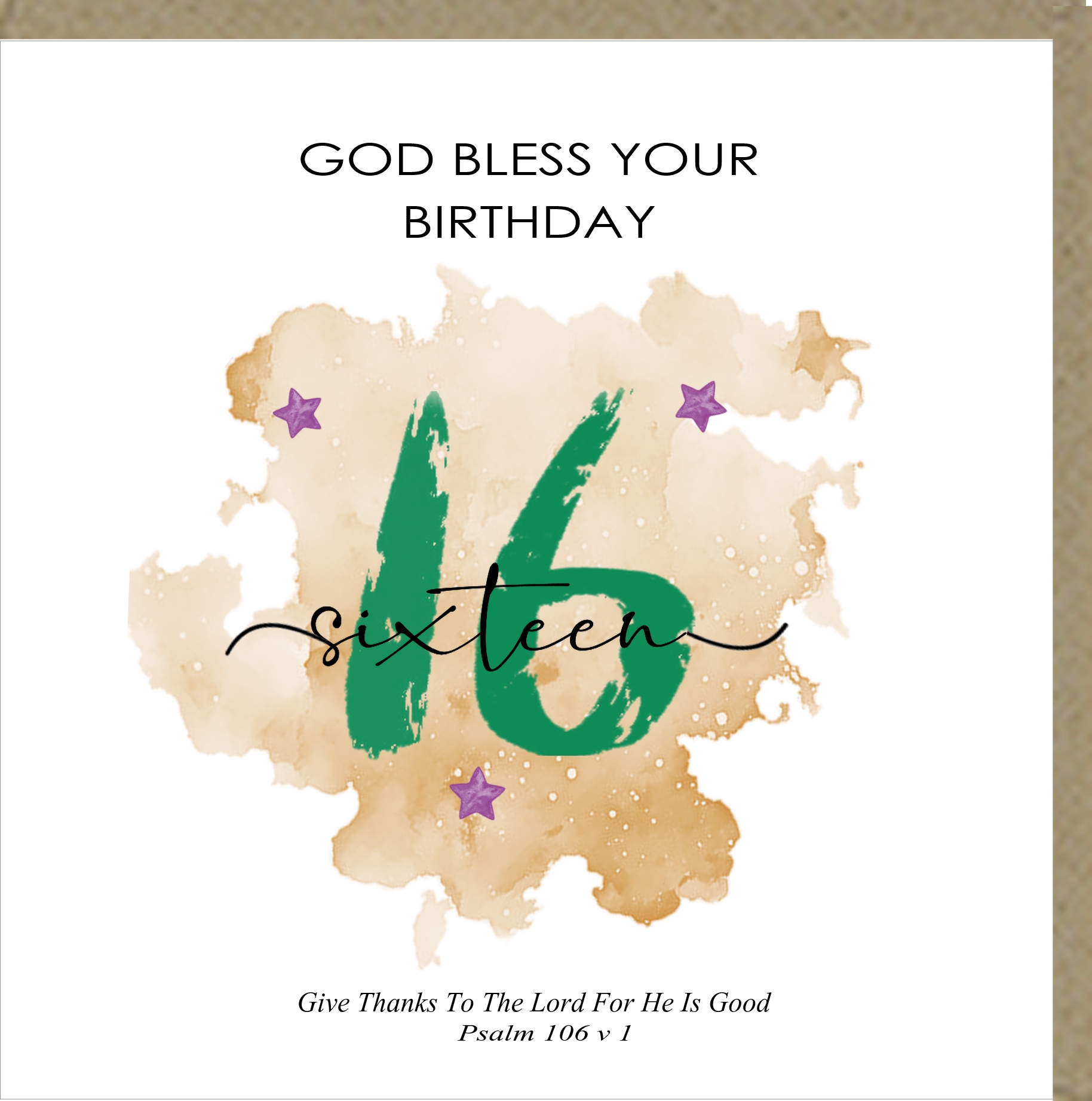 God Bless Your 16th Birthday Greetings Card – Potters House Limited