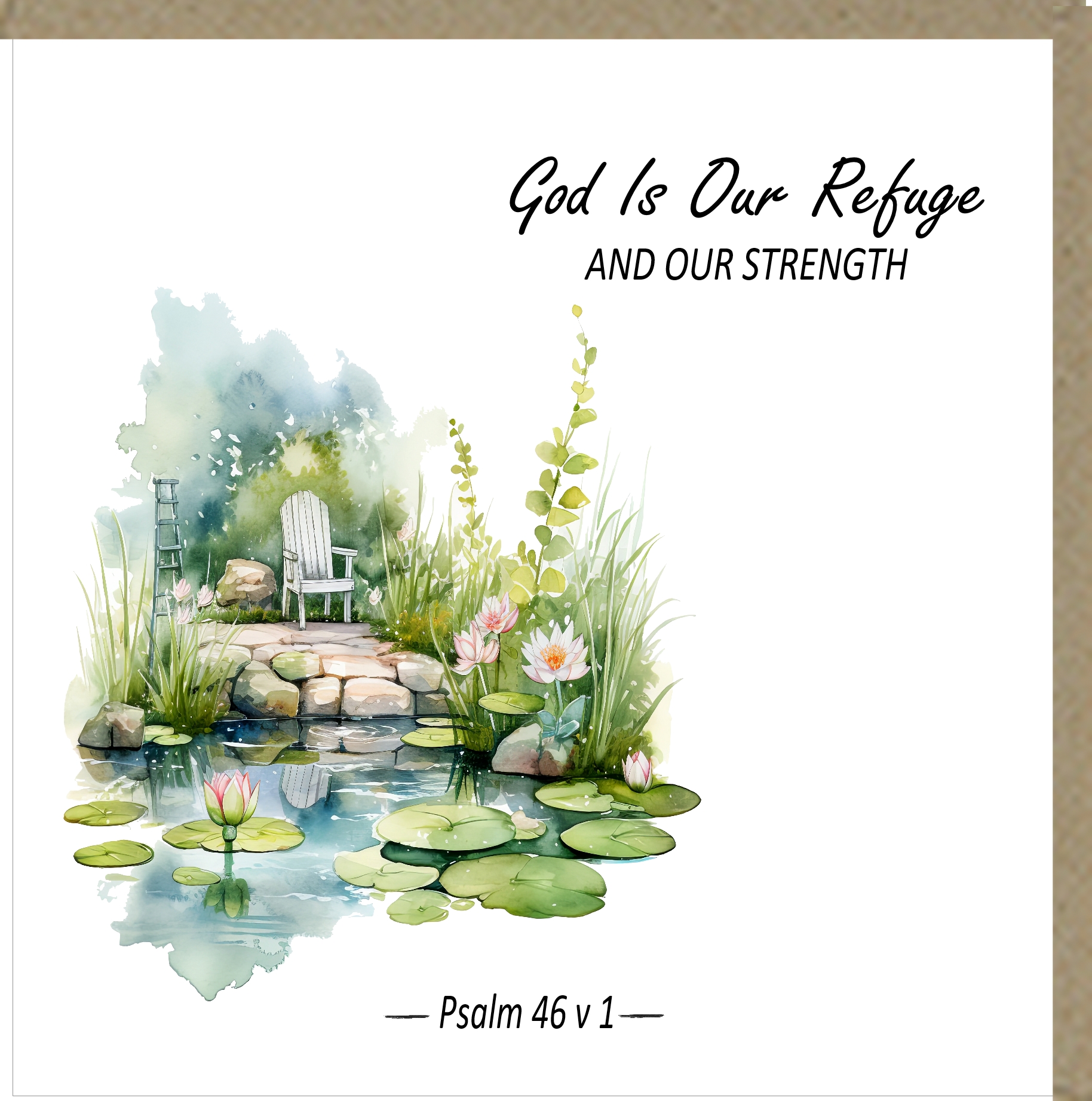 God Is Our Refuge Greetings Card – Potters House Limited