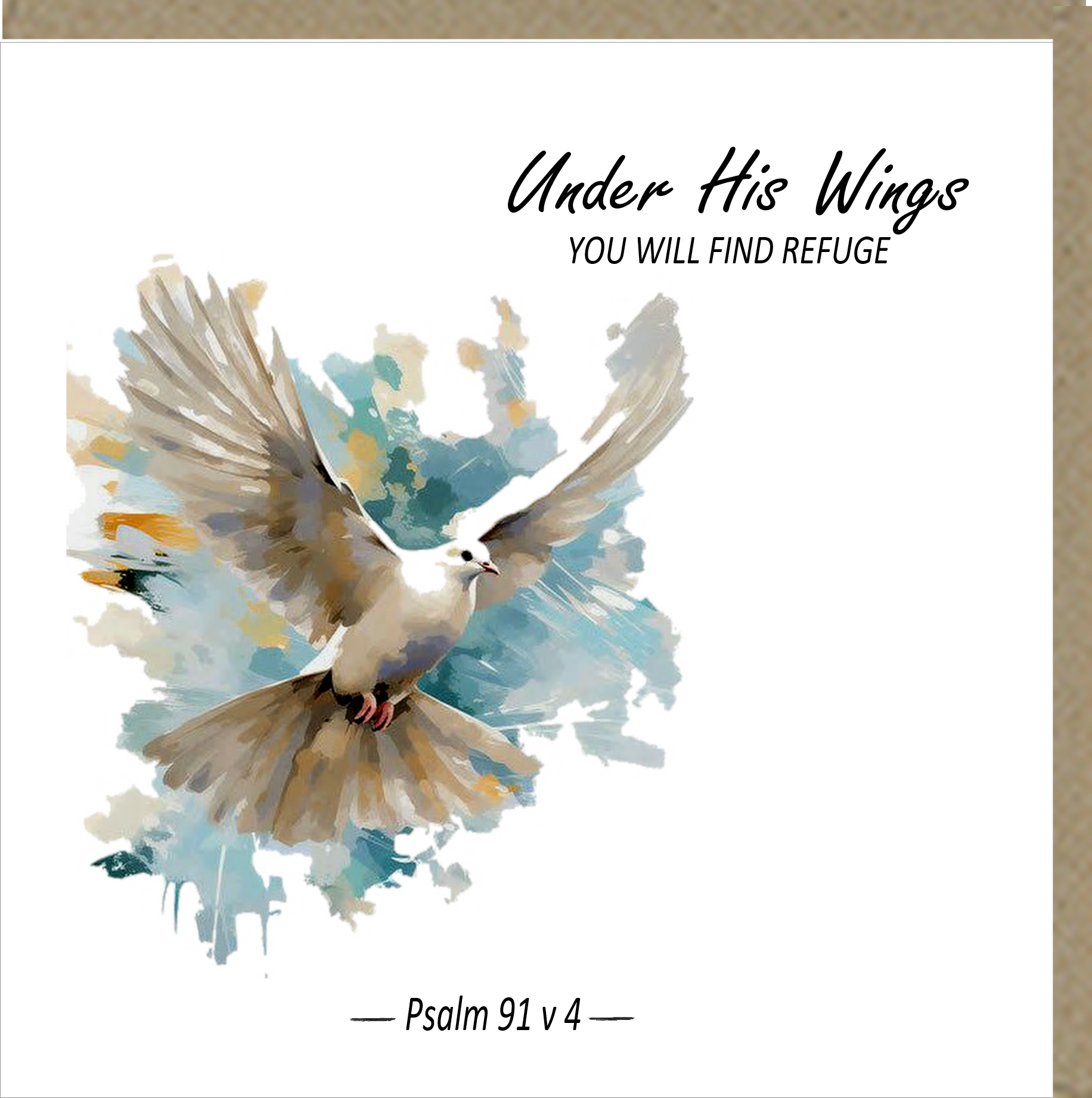 Under His Wings Greetings Card – Potters House Limited